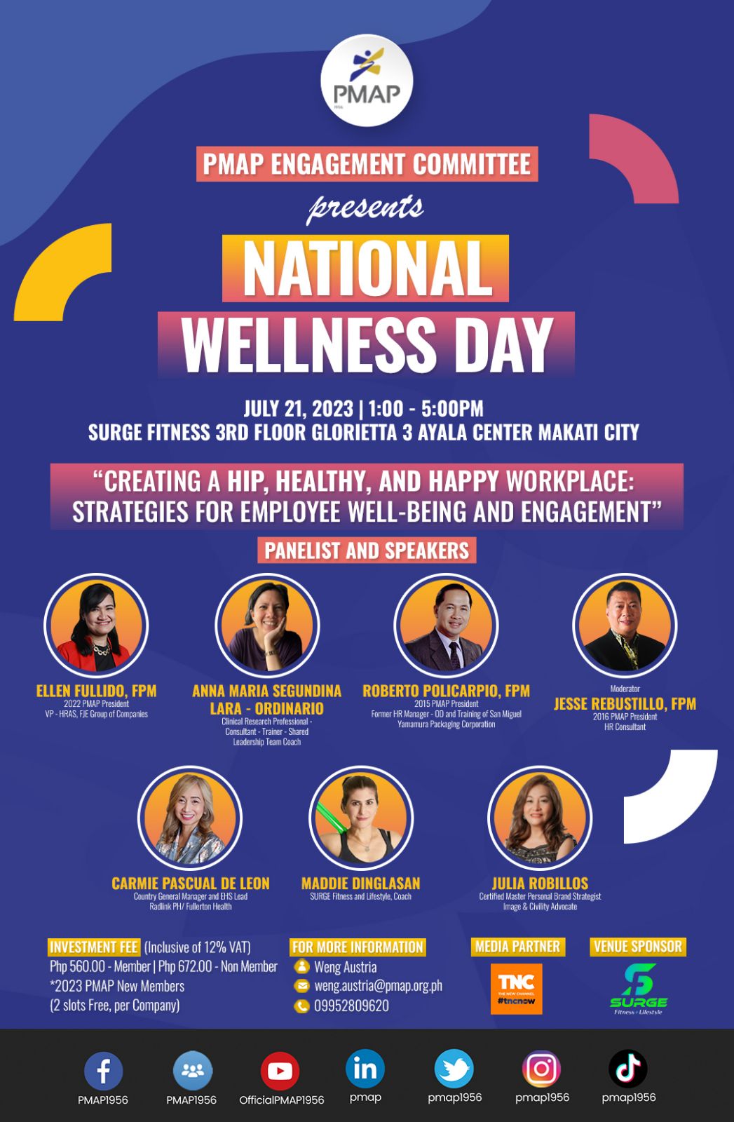 Celebration of National Wellness Day - Integration of PMAP 2023 New ...