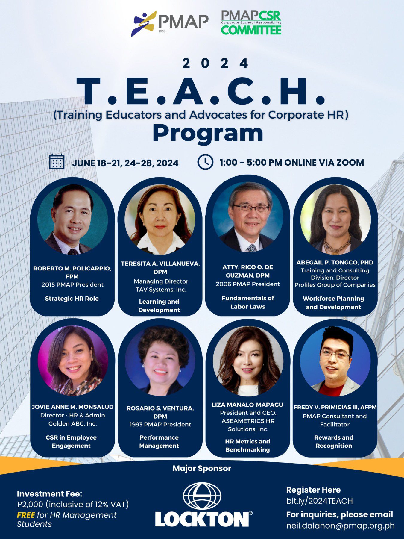 CSR T.E.A.C.H. Program 2024 | People Management Association of the ...