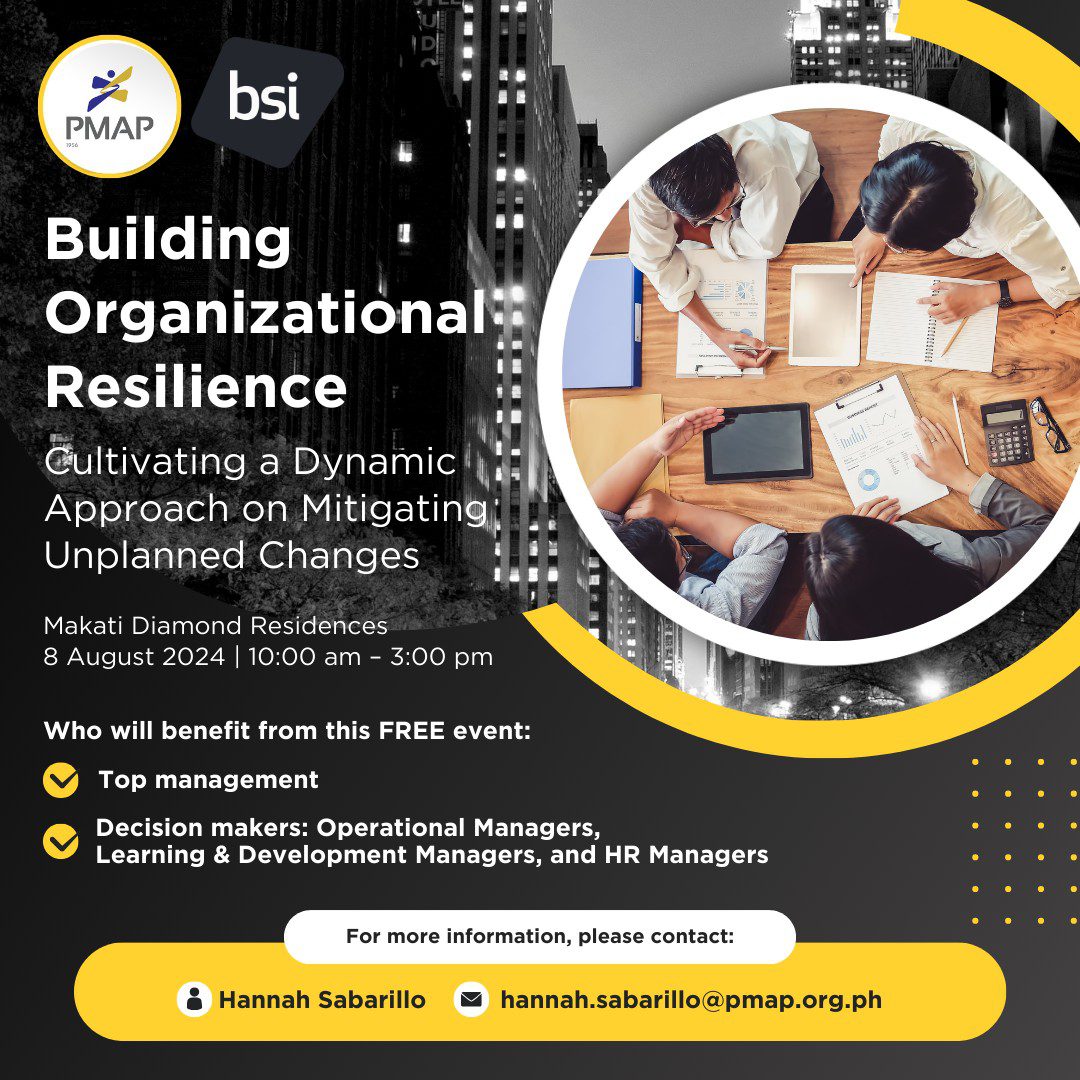 PMAP and BSI Free learning session: Building Organizational Resilience ...